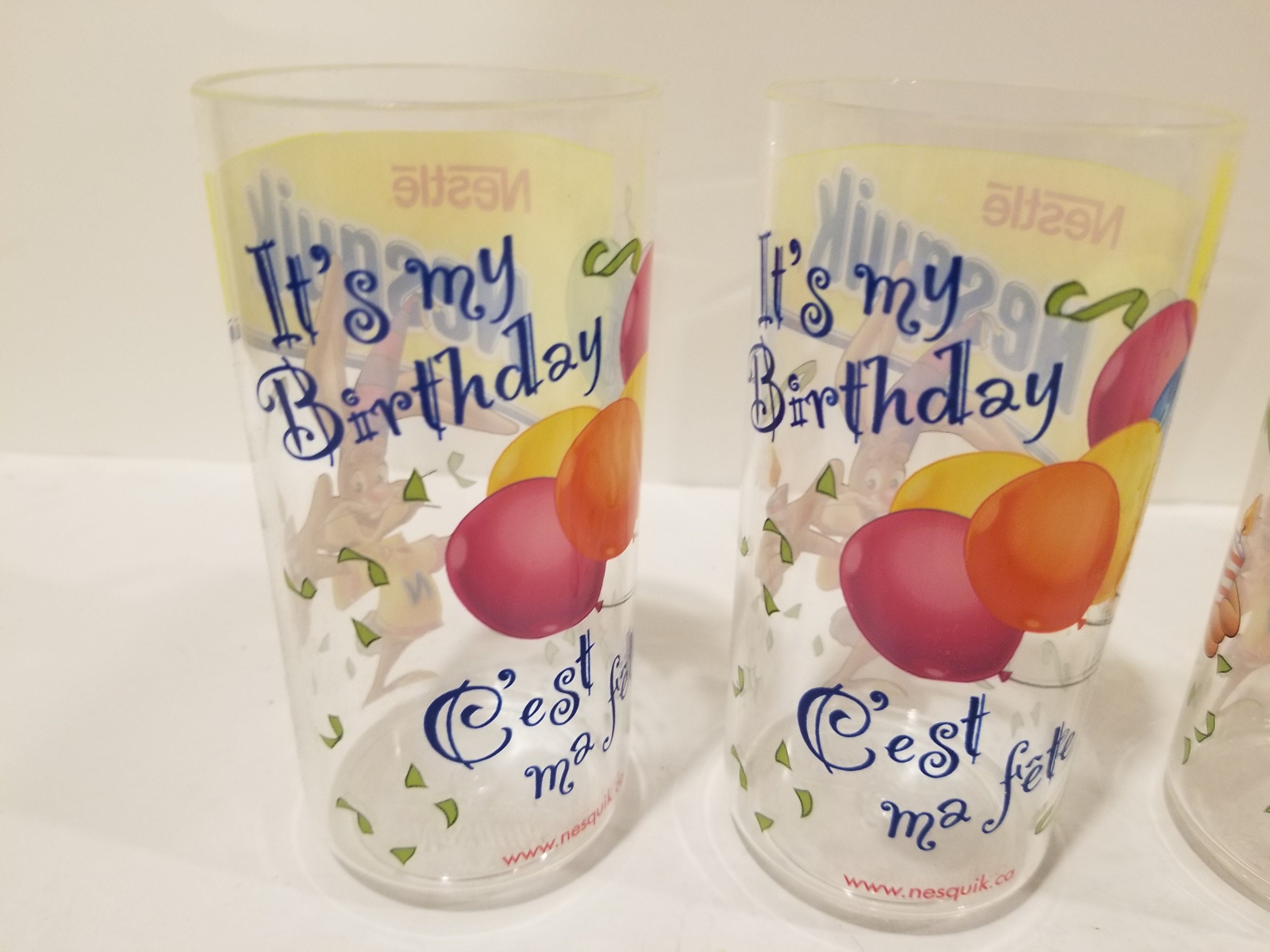 4 Plastic Nestle Nesquik Glasses cups - Etsy