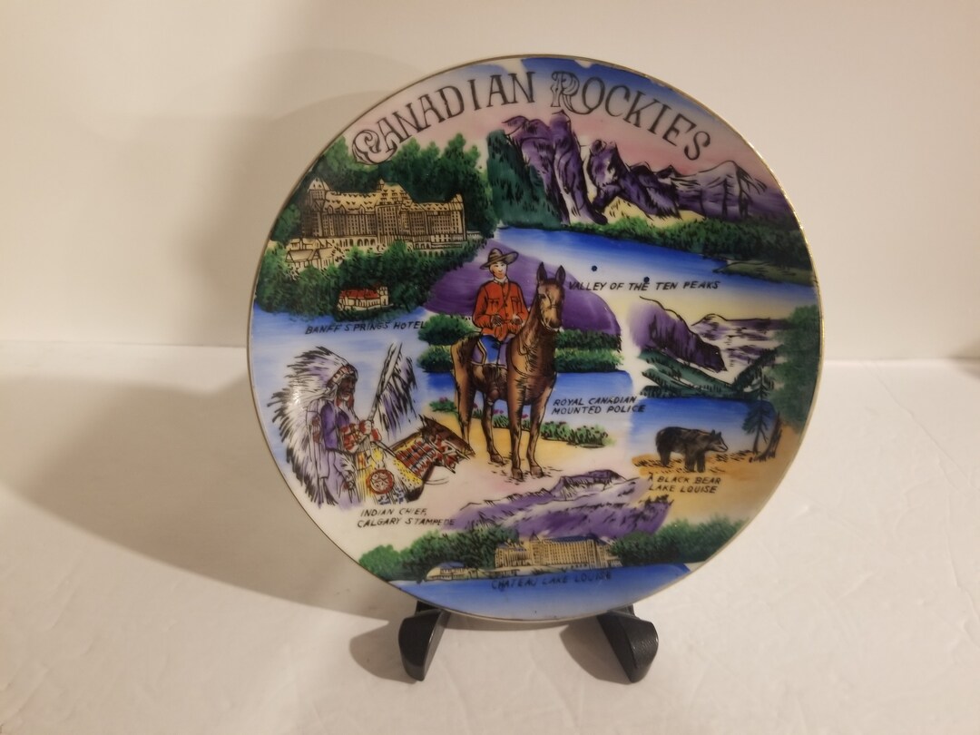 Collector Plate - Canadian Rockies - Hand Painted - Canada - Etsy