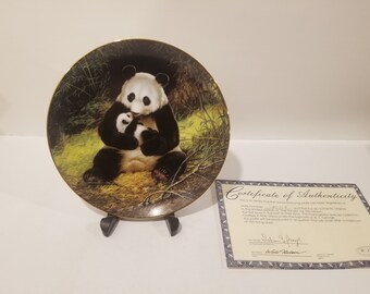 Vintage 1988 8" Panda Collector Plate. Artist Will Nelson "the Panda ...