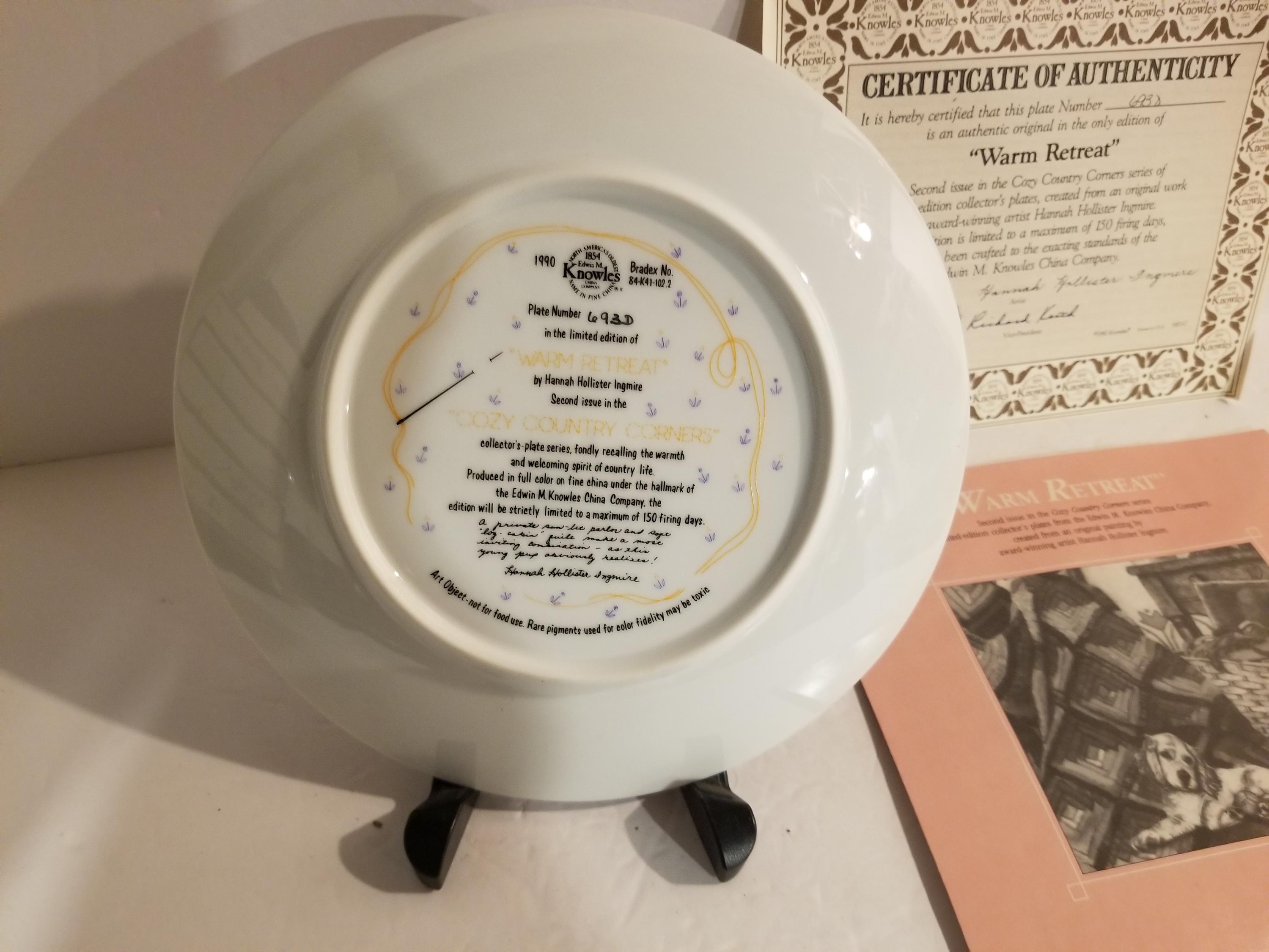 Collector Plate - Cozy Country Corners - Warm Retreat by Hannah ...