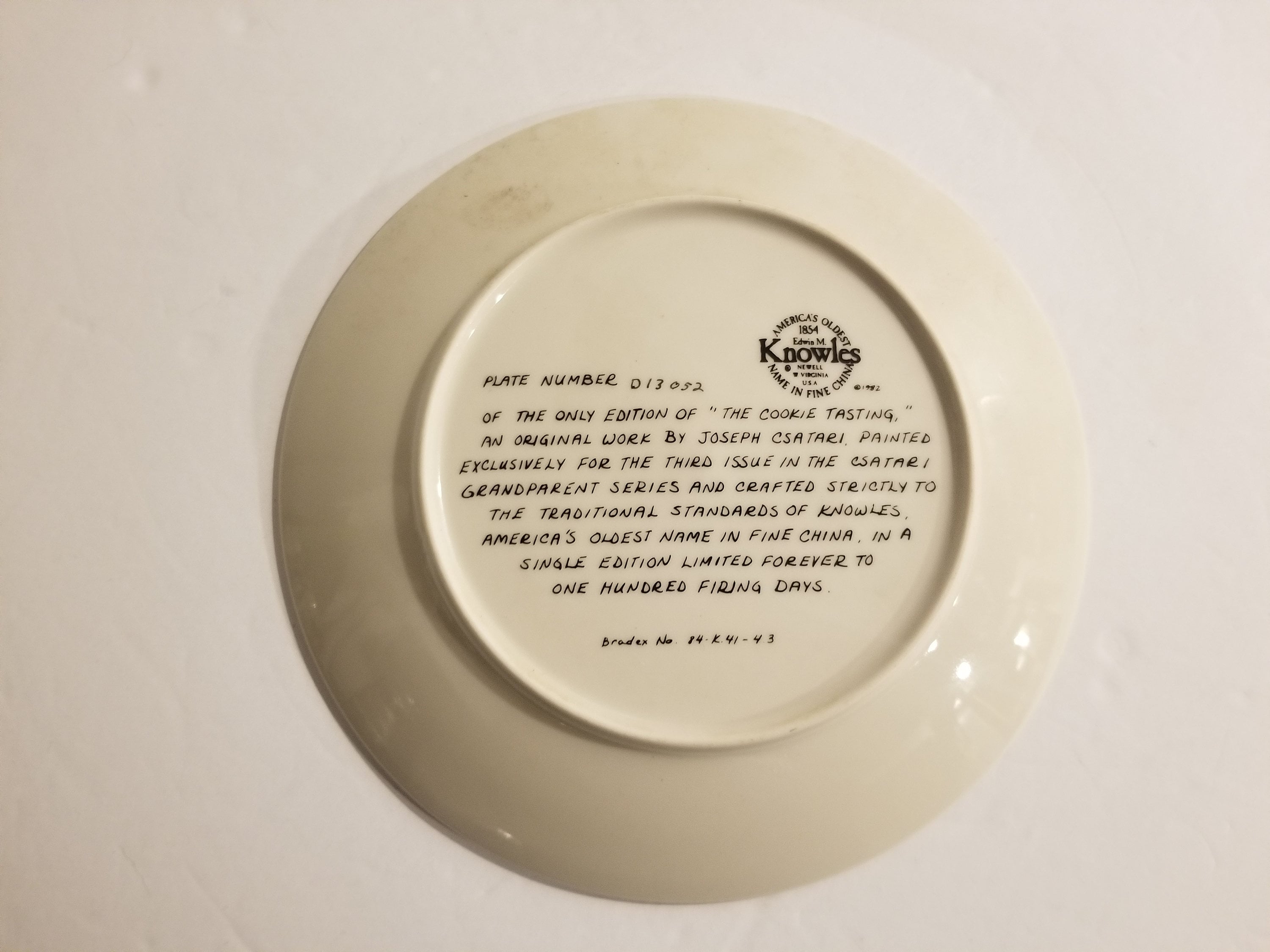 Collector Plate - the Csatari Grandparent Plate 1982 - Knowles - the ...