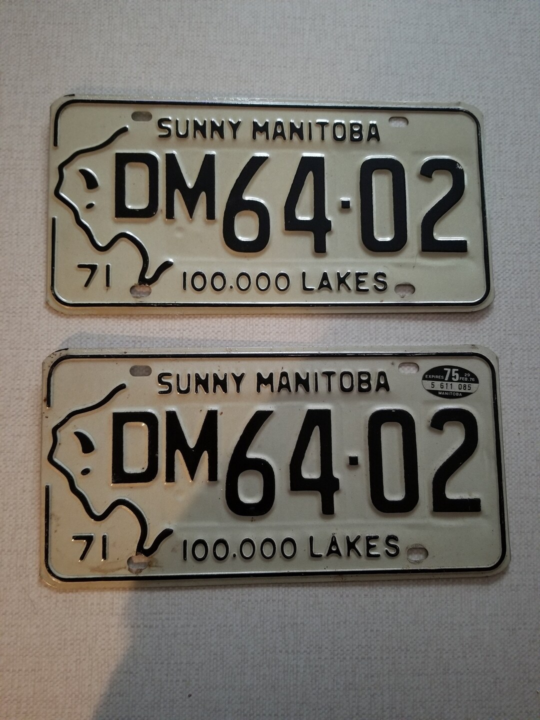 Matched Set of 1971 Manitoba License Plates - Etsy