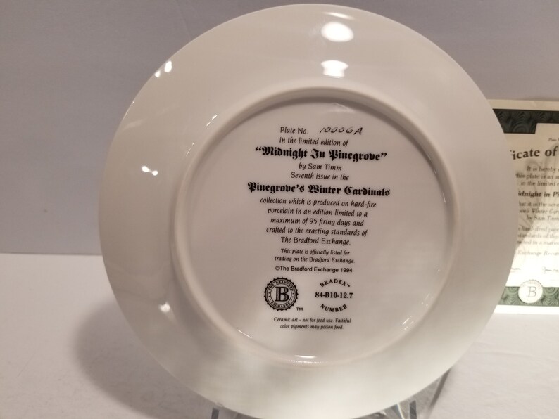 Collector Plate - Pinegrove's Winter Cardinals - Midnight in Pinegrove ...