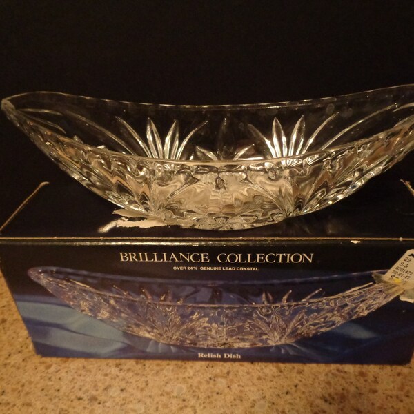 Crystal Relish Tray - Etsy