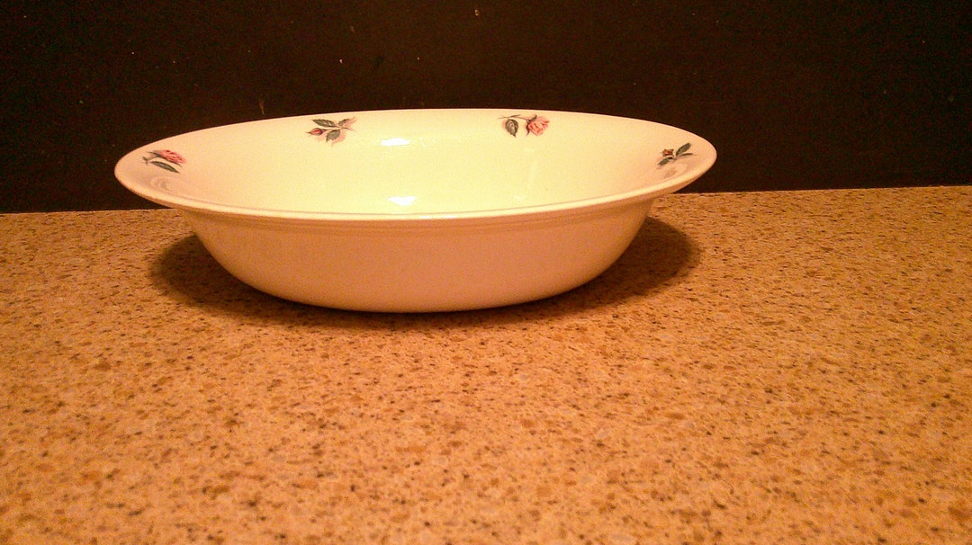 Universal Thermocraft Ballerina Oval Serving Bowl Rose Pattern 9 1/4 ...