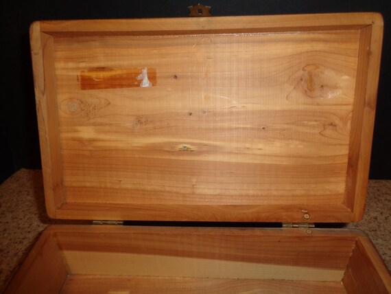 Vintage Miniature Cedar Chest Hope Chest Jewelry Box … - Gem