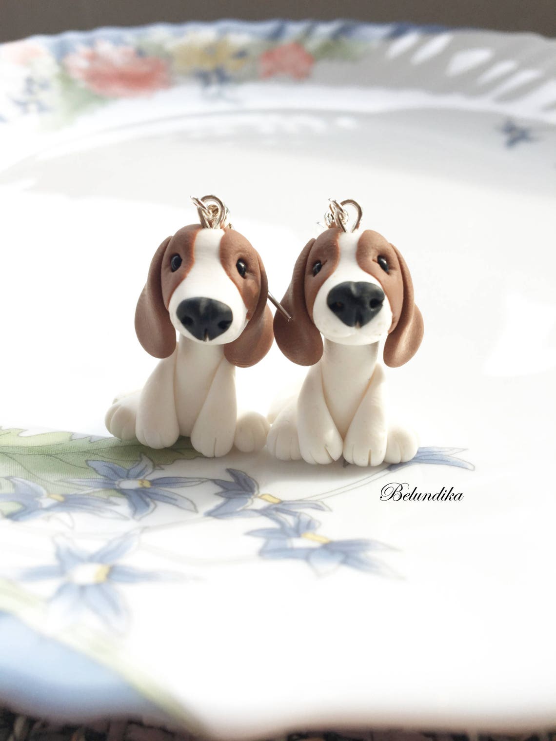 Beagle Earrings Polymer Clay Dog Fimo Earrings Beagle - Etsy