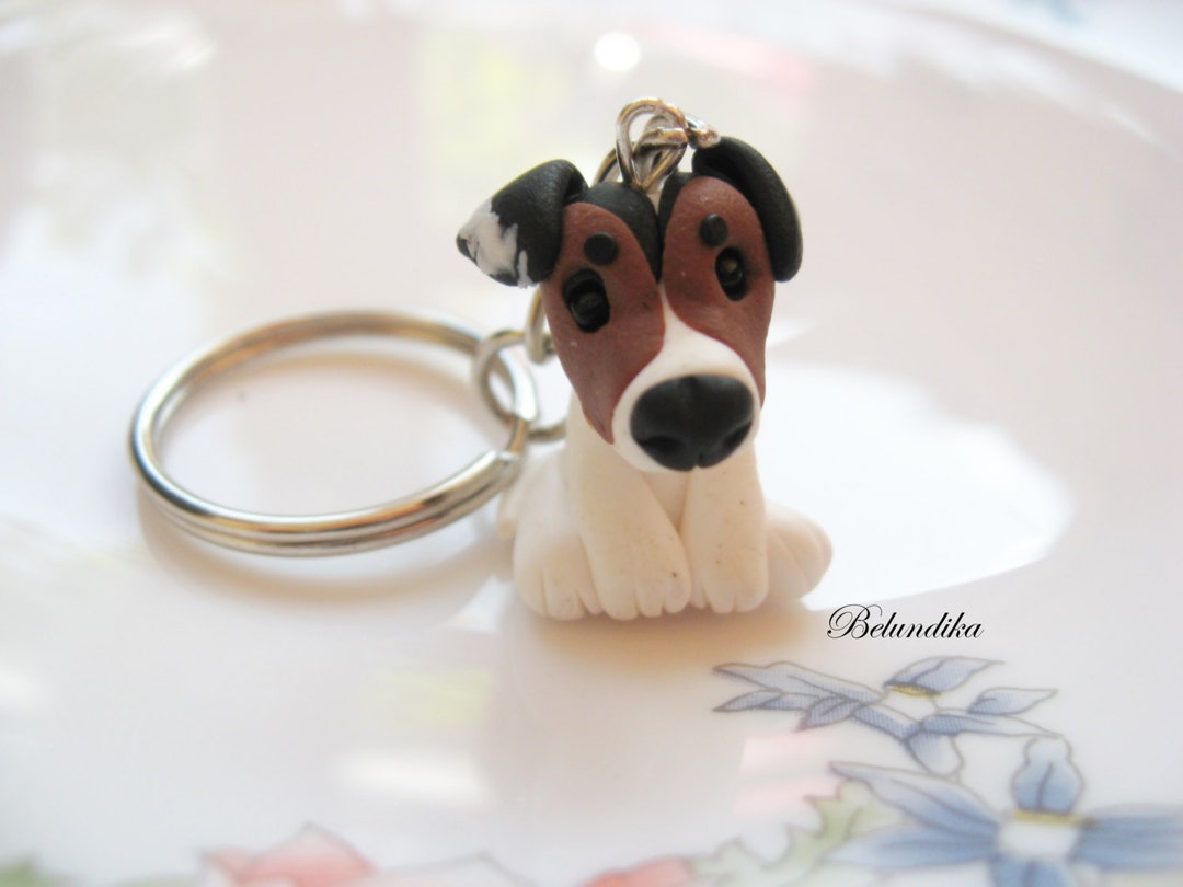 Jack Russel Key Chain Polymer Clay Fimo Dog - Etsy