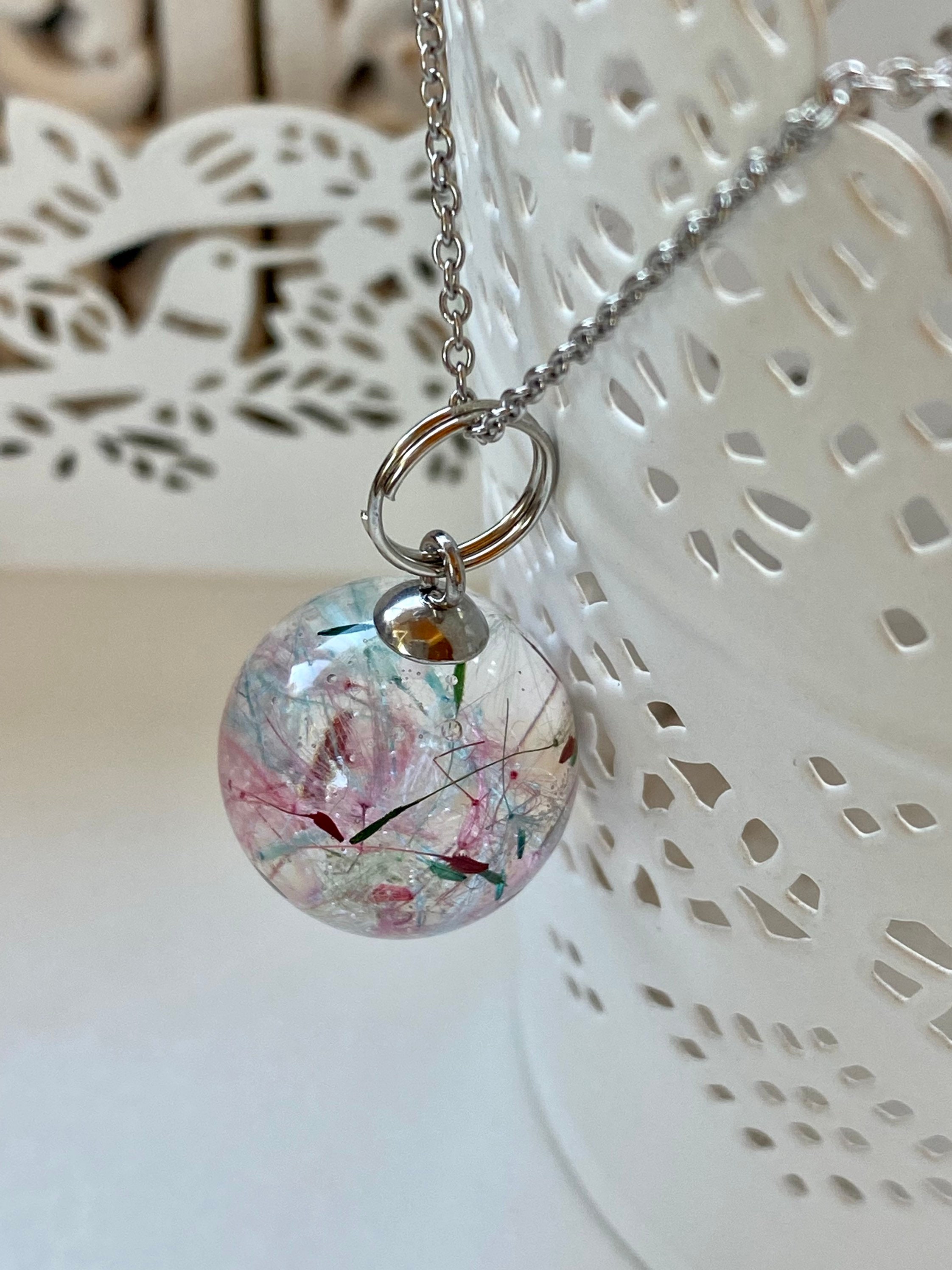 Rainbow Dandelion Necklace-dandelion Seeds-botanical - Etsy