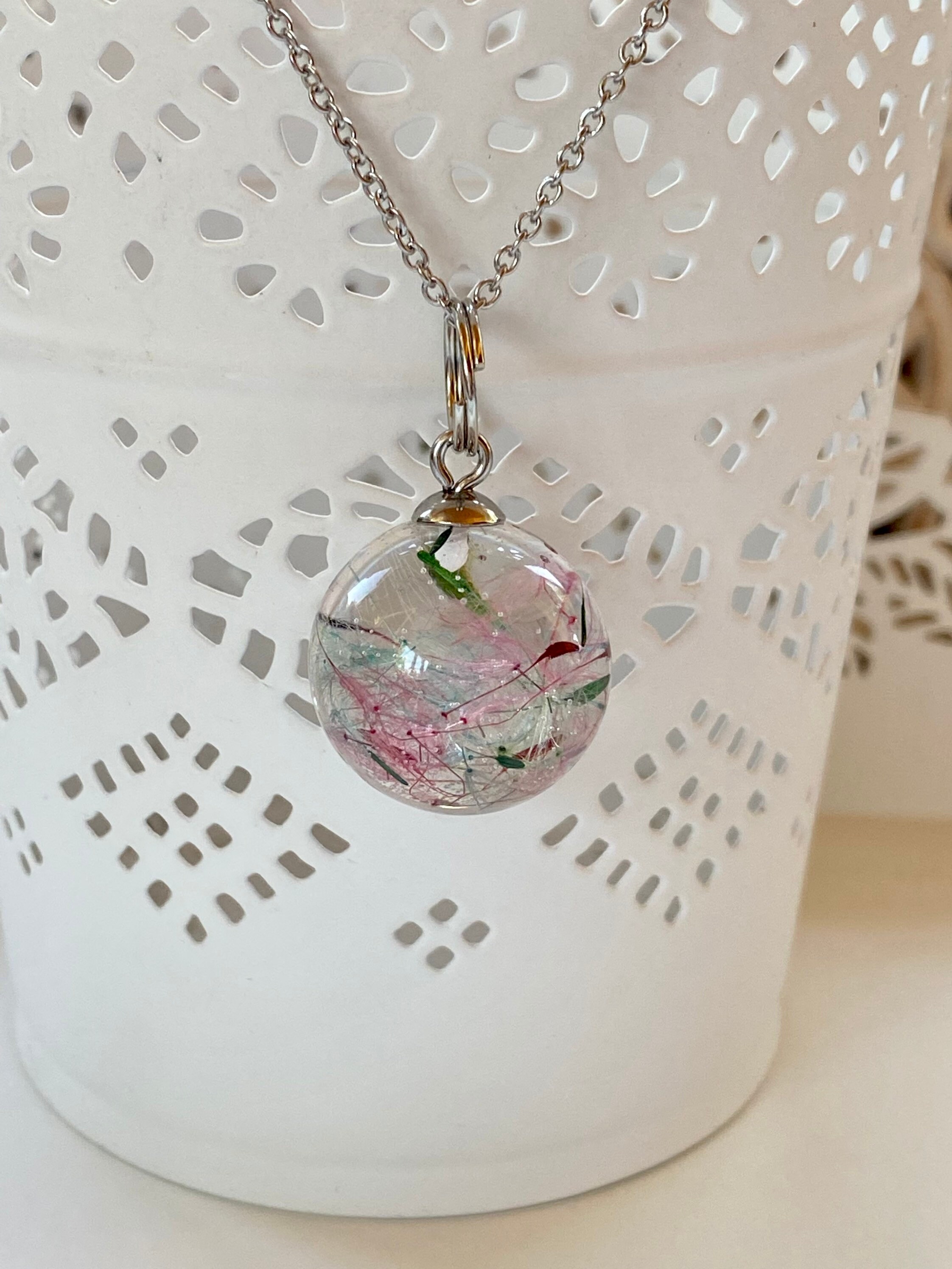 Rainbow Dandelion Necklace-dandelion Seeds-botanical - Etsy