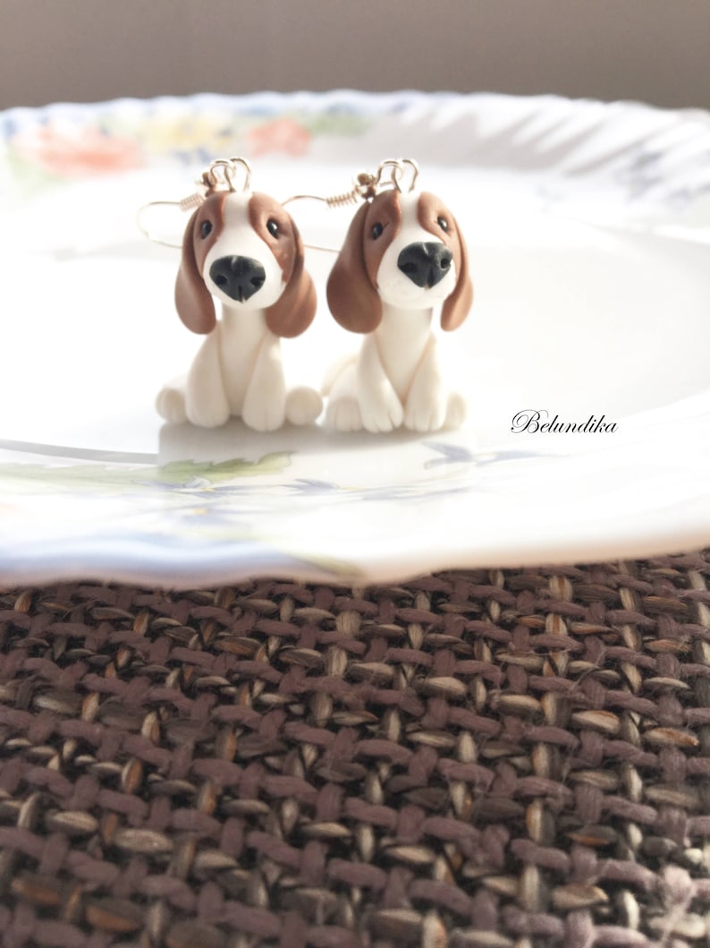 Beagle Earrings Polymer Clay Dog Fimo Earrings Beagle - Etsy