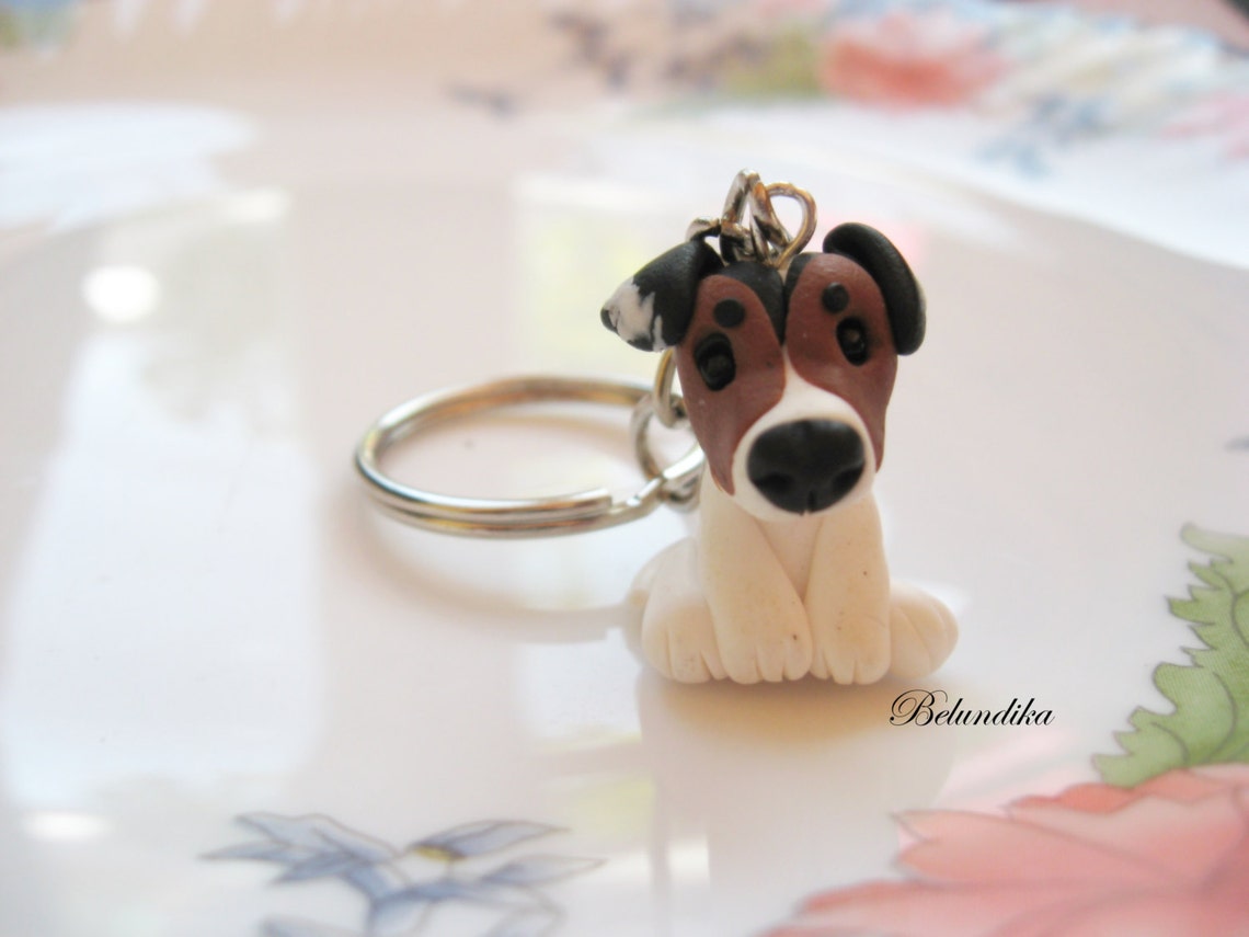 Jack Russel Key Chain Polymer Clay Fimo Dog - Etsy