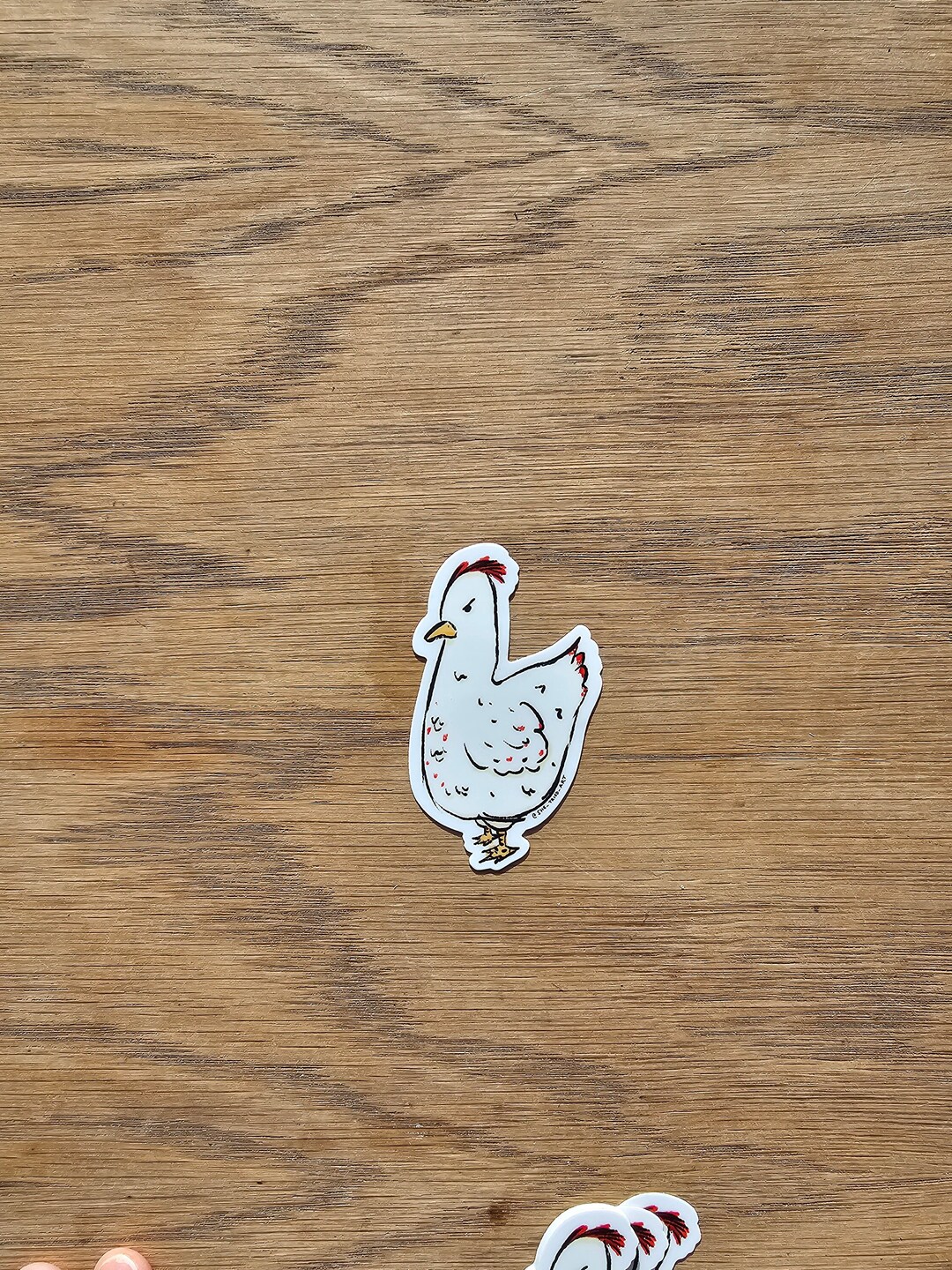 Angry Chicken Waterproof Sticker, Duck Sticker, Duck Art, Bird Art ...