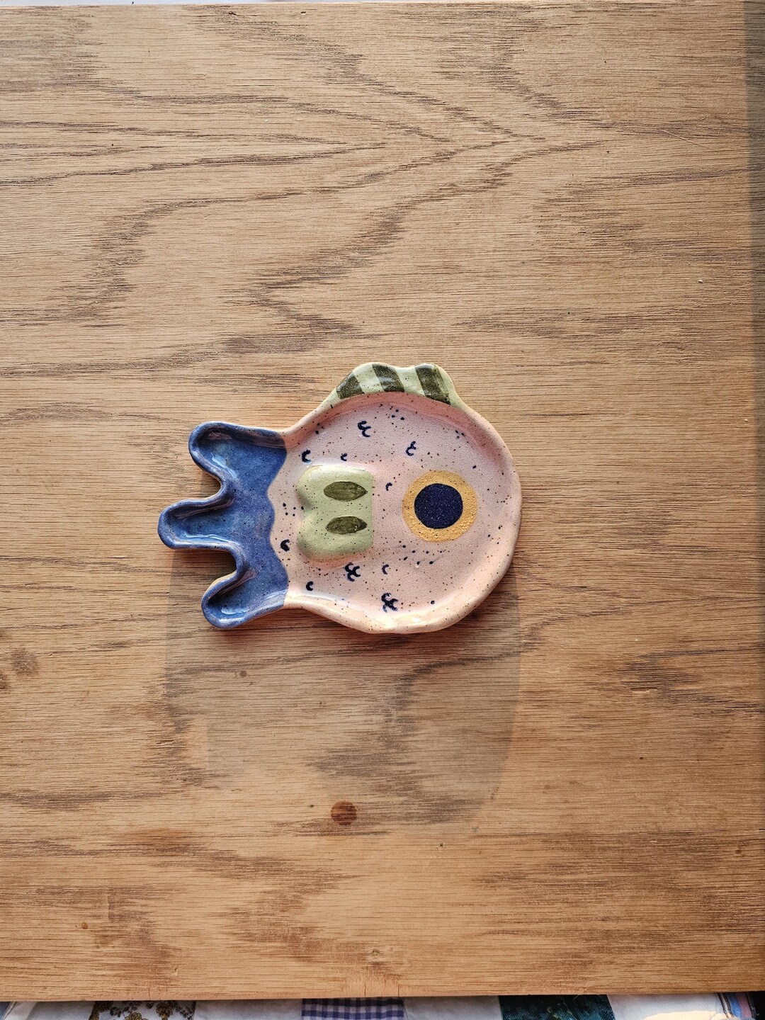 Silly Fish Plate Hand-sculpted and Painted Ceramic Plate, Animal Art ...