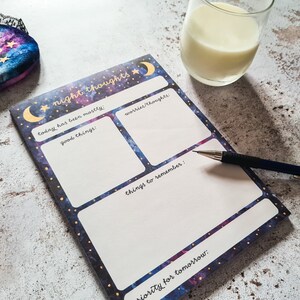 Night Thoughts Notepad A5 Mental Health and Gratitude Pad for Bedtime ...