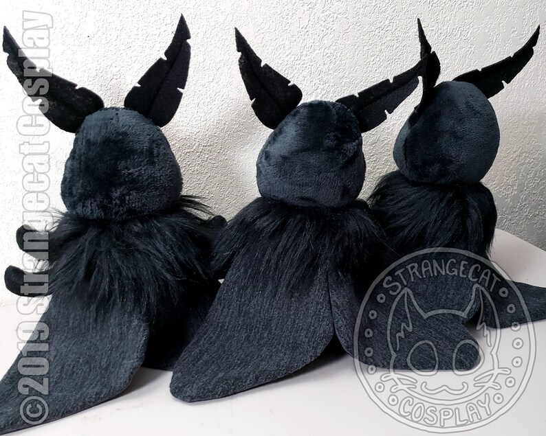 Moth Plush Black and Red made to Order - Etsy Israel