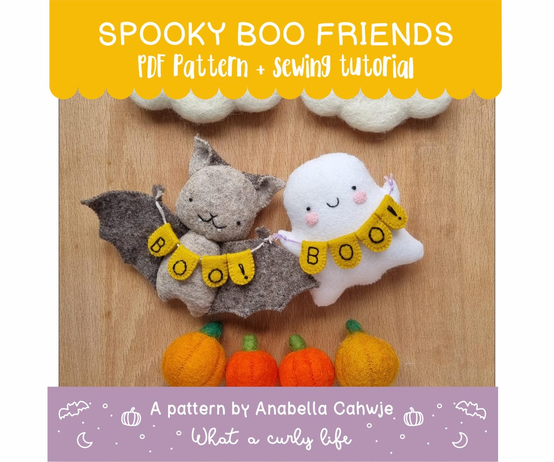 Spooky Boo Friends. Bat and Ghost Halloween Project PDF Pattern ...
