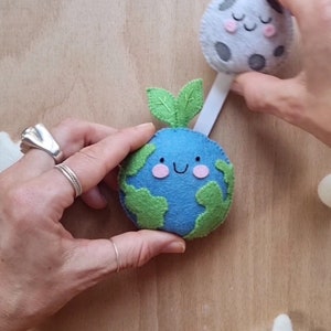 Earth and Moon PDF Pattern | Playroom Sewing Project | Illustrated ...