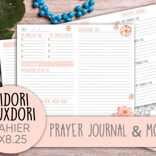 Bible Journaling Printable Gratitude Journal Prayer Filofax | Etsy