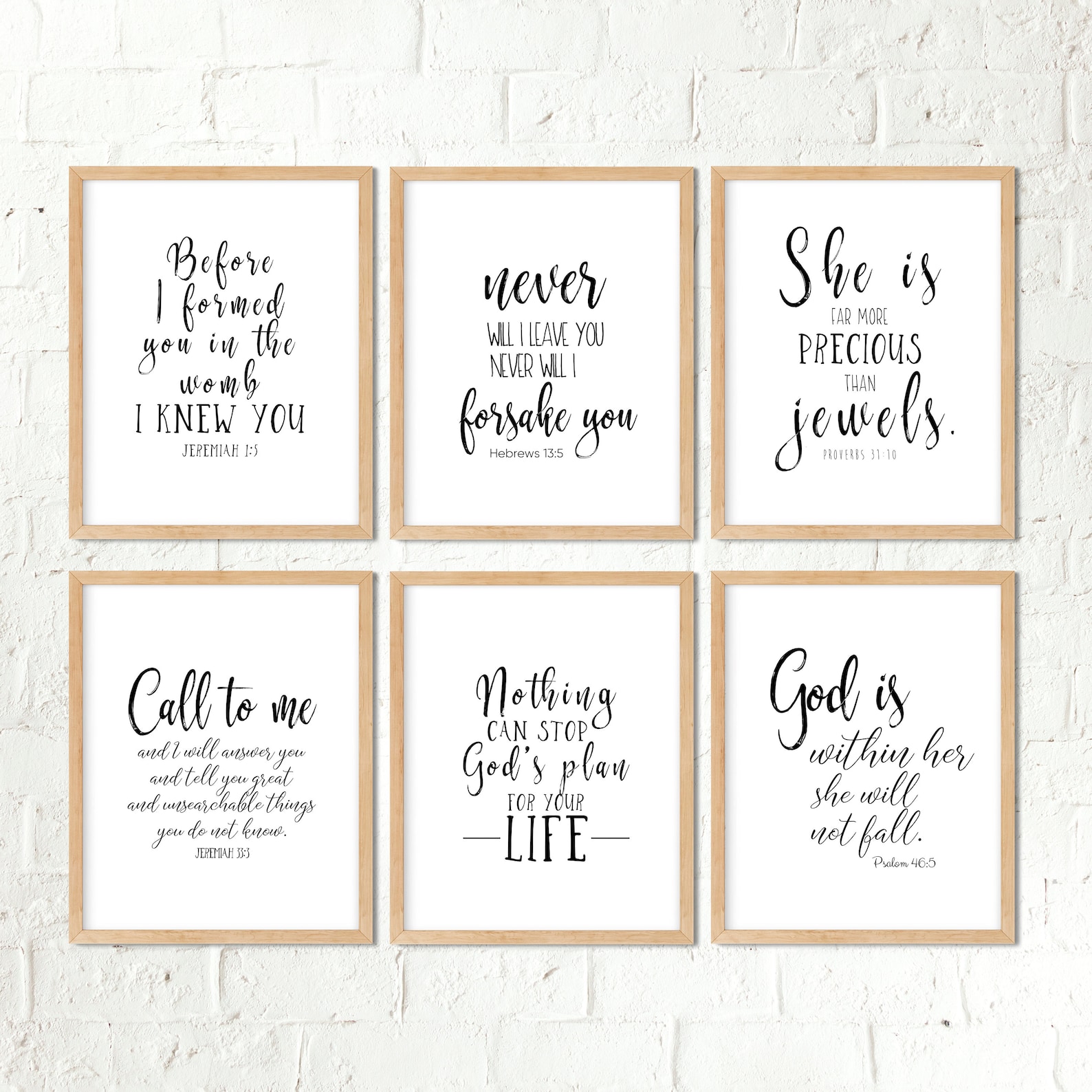 30 Bible Verse Prints Printable Wall Art Scripture Set Bible - Etsy