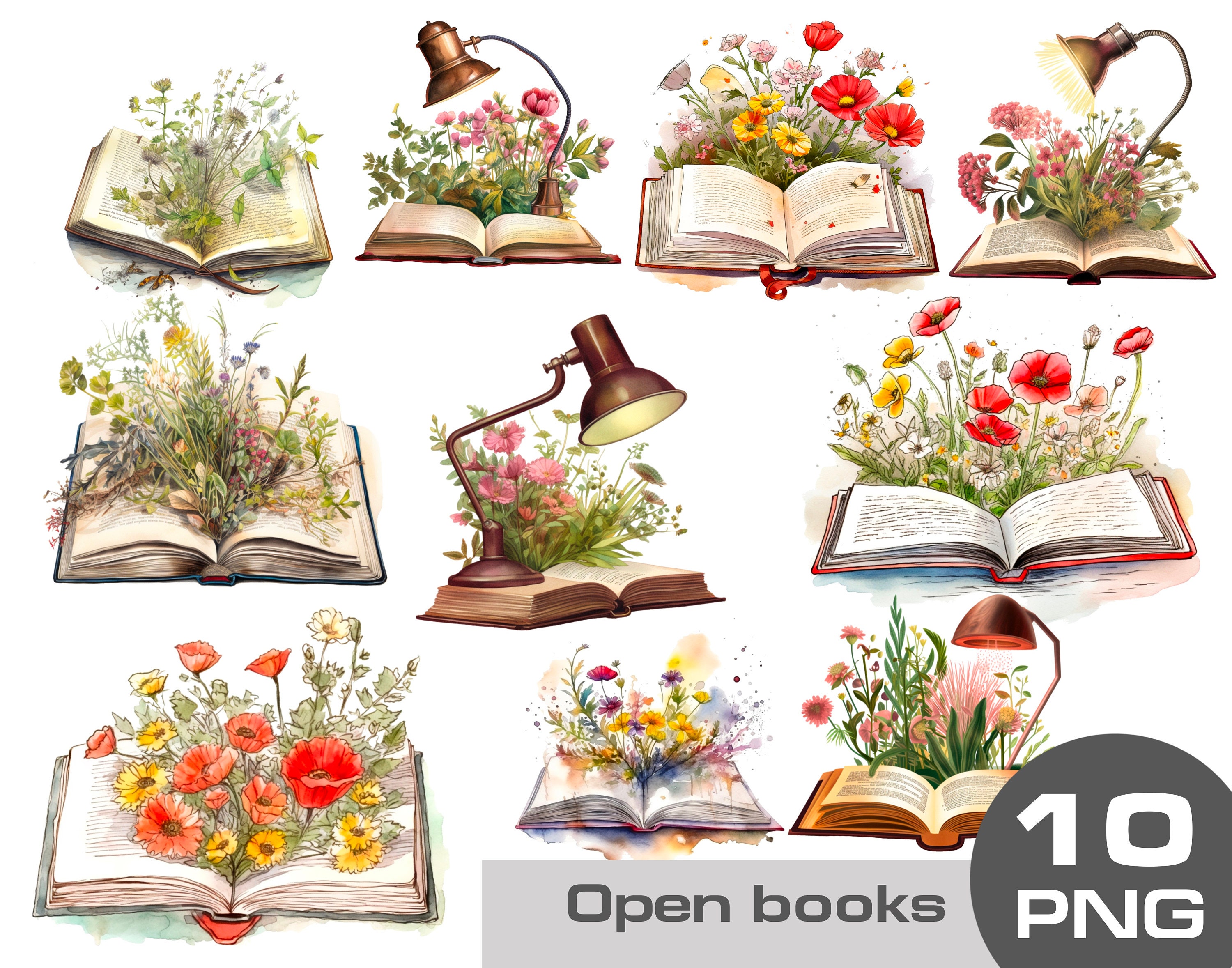 Clipart Open Books