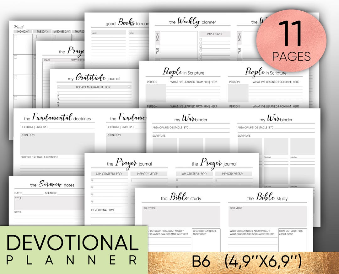 Bible Study Journal, Bible Study, B6 Planner, TN Inserts, Planner ...