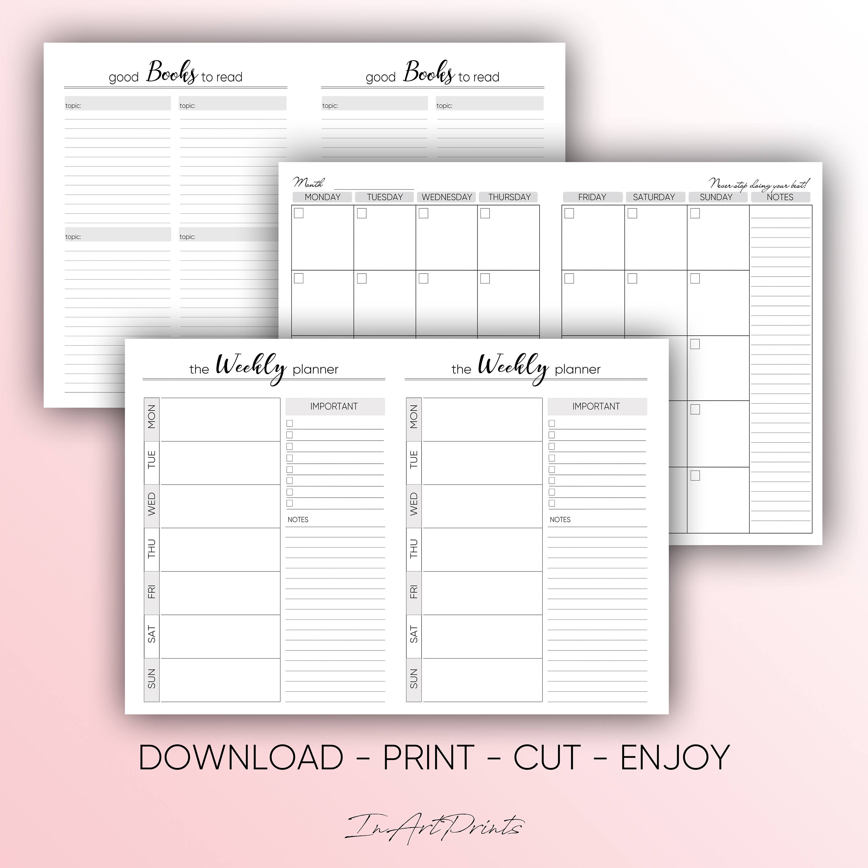 Bible Study Journal Bible Study B6 Planner TN Inserts | Etsy