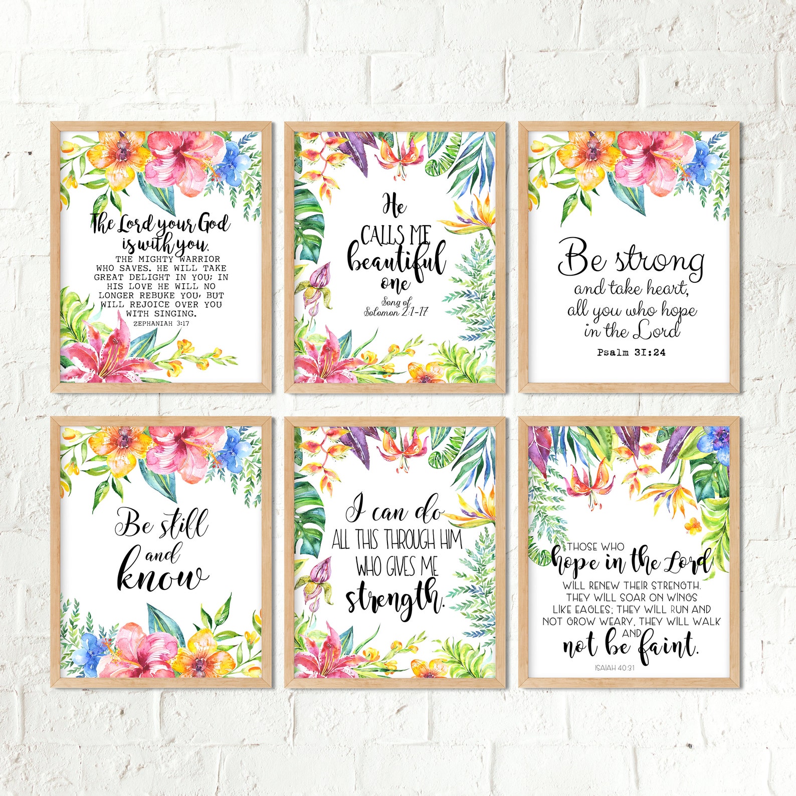 30 Bible Verse Printable Set Christian Wall Art Bundle Bible | Etsy