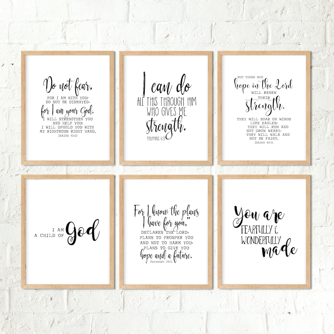 30 Bible Verse Prints Printable Wall Art Scripture Set Bible - Etsy