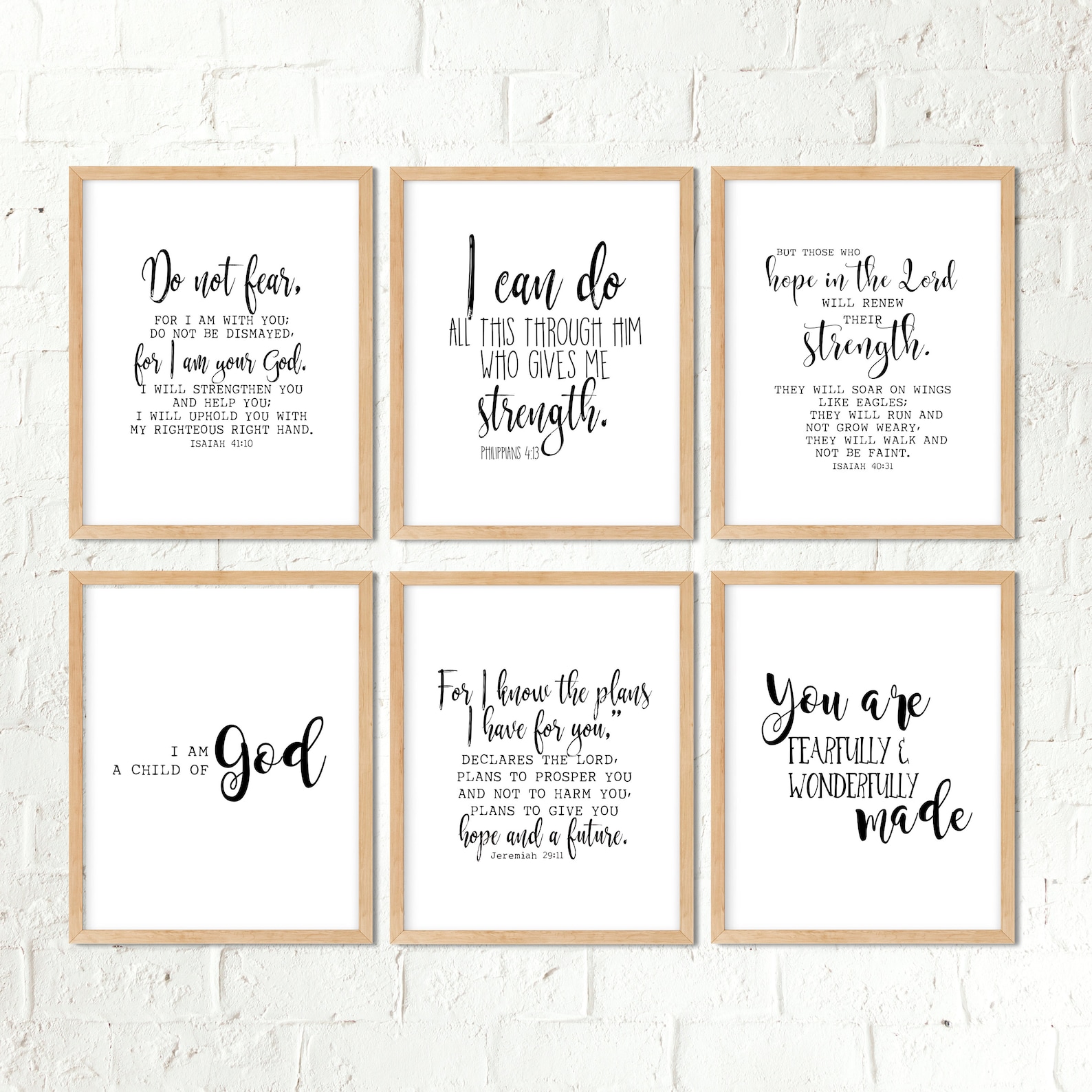 30 Bible Verse Prints, Printable Wall Art Scripture Set, Bible Verse ...