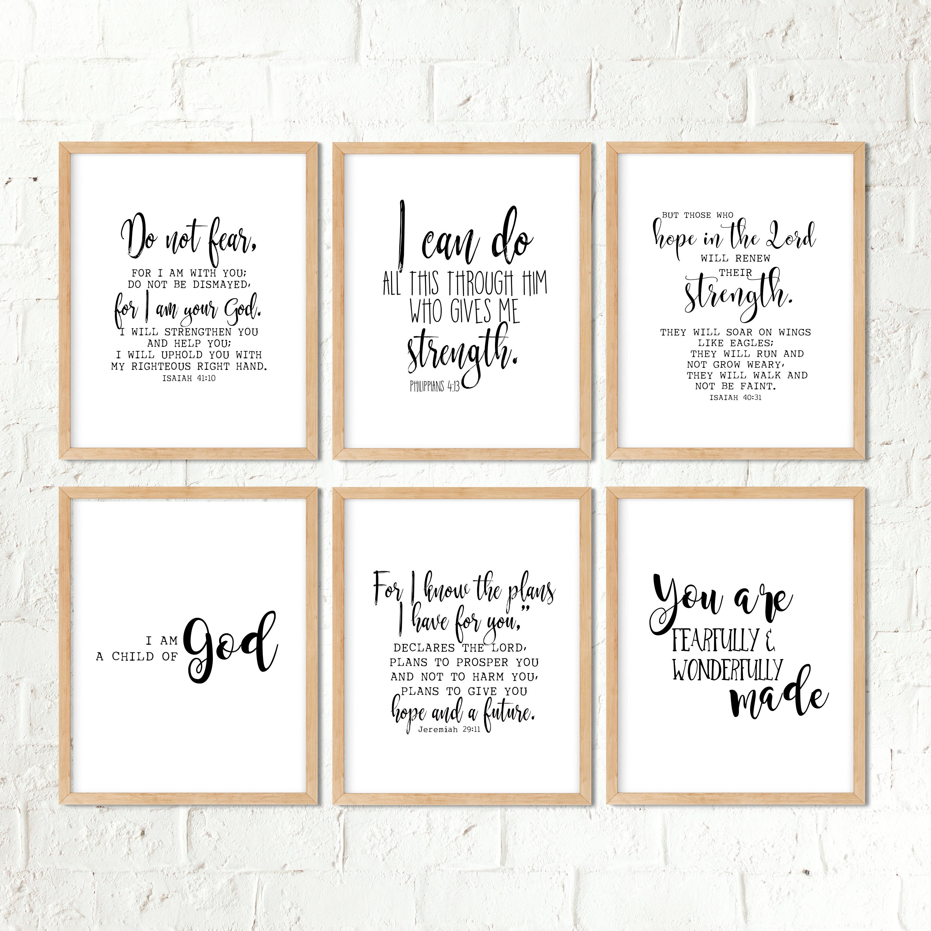 30 Bible Verse Prints Printable Wall Art Scripture Set Bible - Etsy