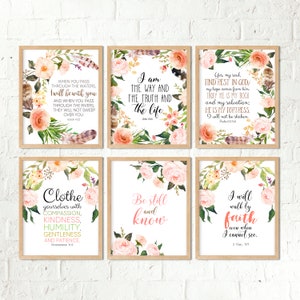 Bible Verse Wall Art Bundle, Christian Wall Art Bundle, 30 Bible Verse ...
