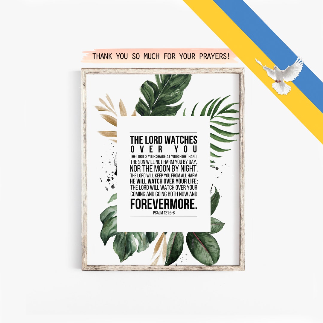 Psalm 121 Wall Art NIV, Printable Bible Verse, the Lord Watches Over ...