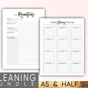 Household Planner Cleaning Schedule Cleaning Planner Cleaning Checklist ...