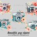 Retro Camera Clipart, Vintage Camera Clipart, Watercolor Vintage Camera ...