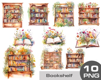 Cottagecore Book Nook Clipart Cozy Home Library Clipart - Etsy