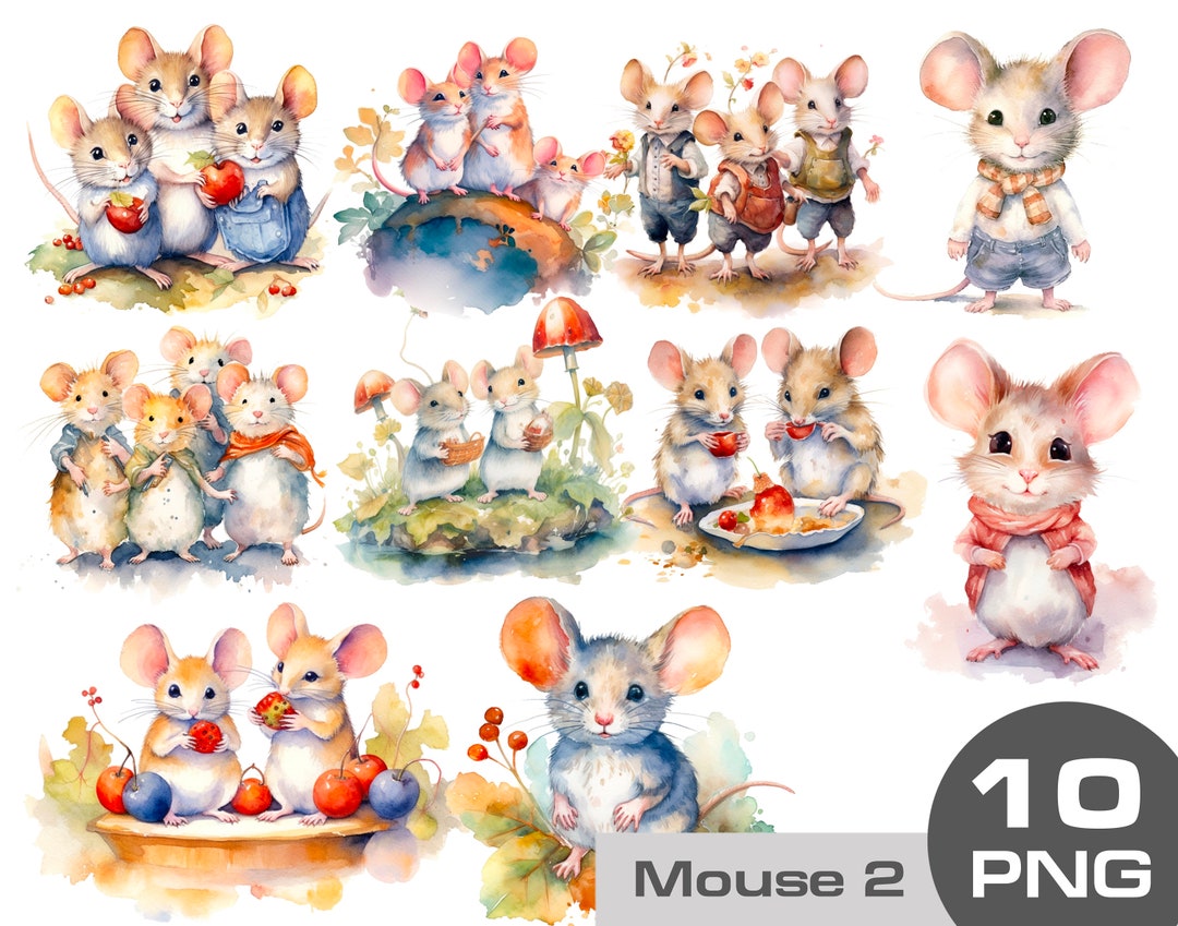 Cute Mouse Clipart, Mouse’s Friends Clipart, Mouse Family Clip Art ...