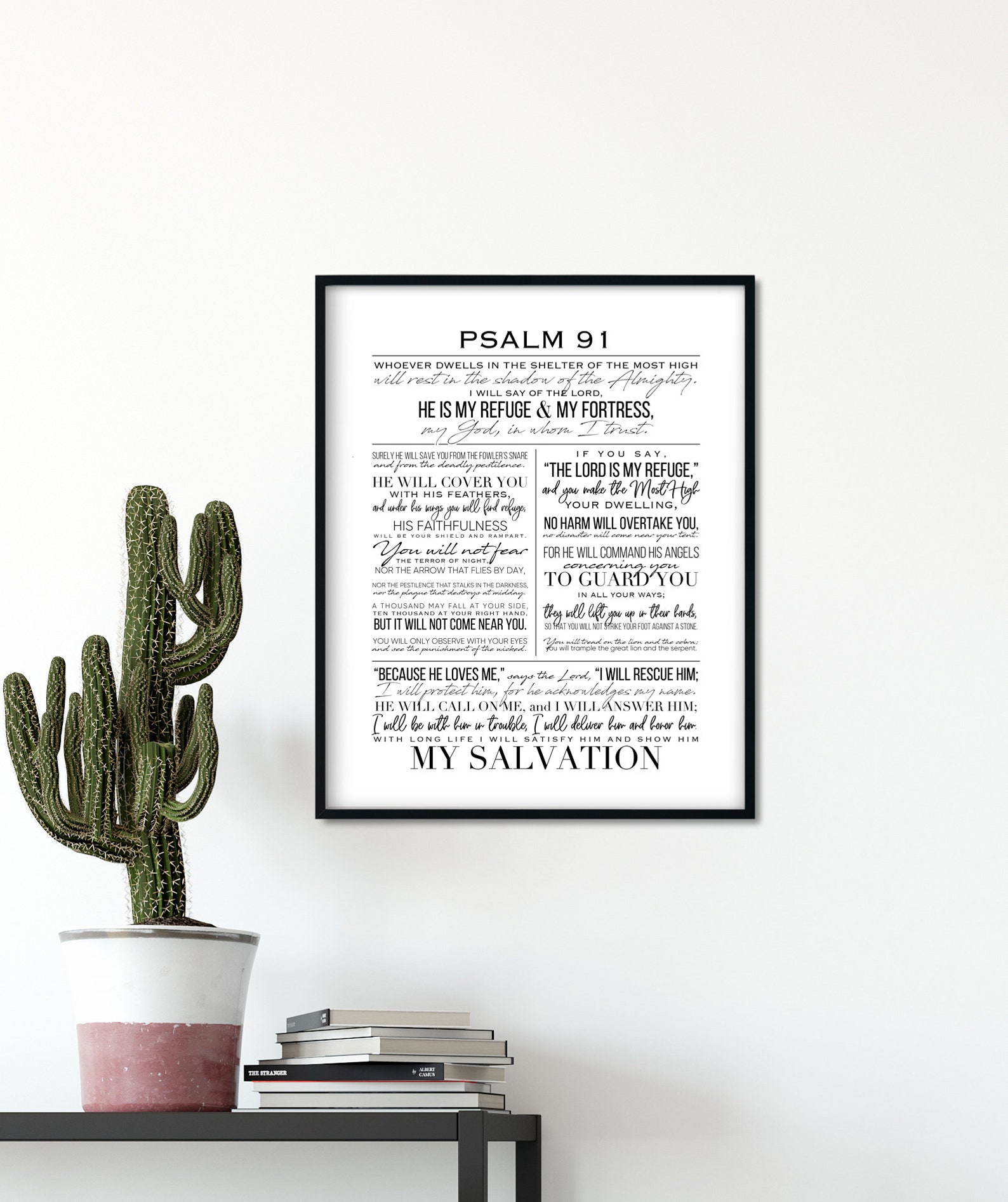 Psalm 91 Printable Bible Verse Wall Art Bible Psalm - Etsy