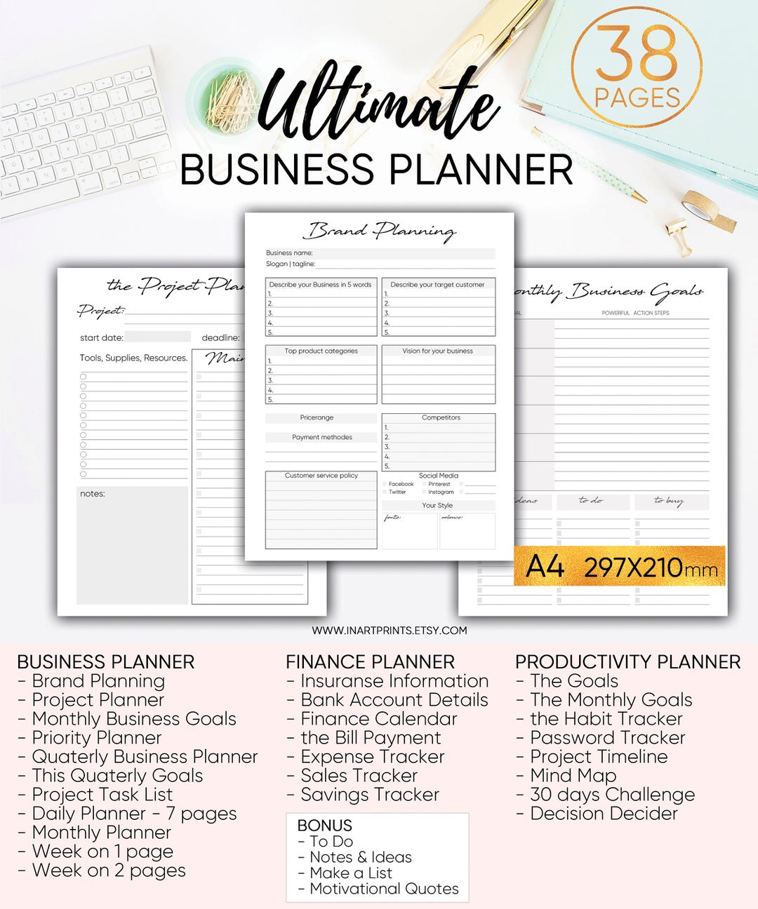 Business Planner, Productivity Planner, Goal Planner, Success Planner ...