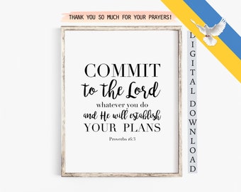 Proverbs 16 3 | Etsy