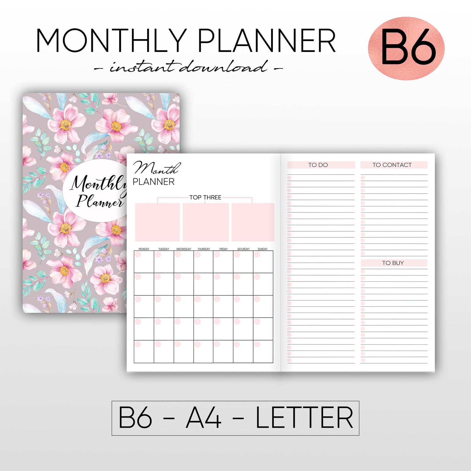 B6 Inserts B6 Printable Inserts TN Inserts Midori Cover Midori - Etsy