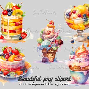 Watercolor Fruits Clipart, Fruits Png, Fruit Cake Clipart, Fruit ...