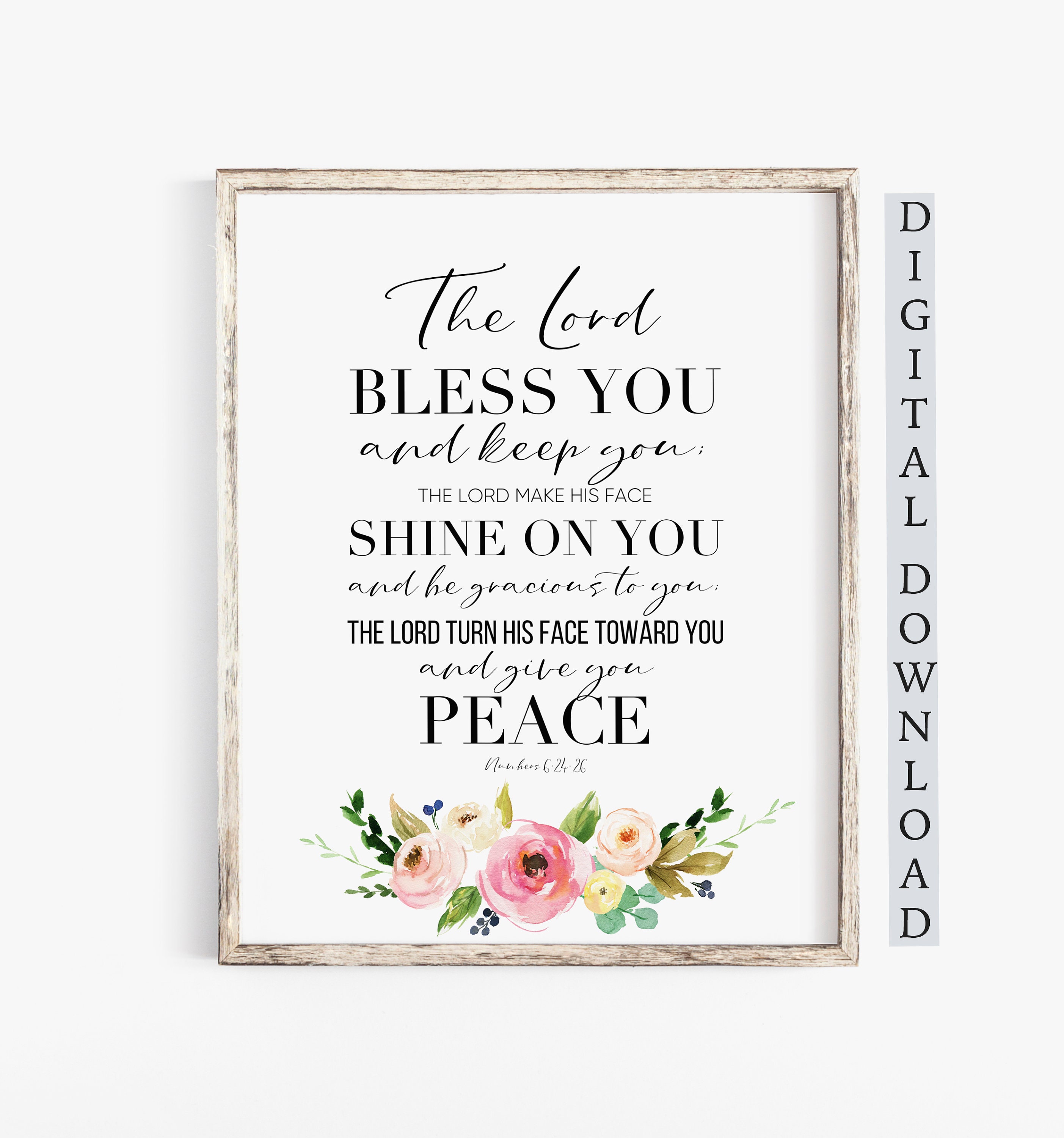 The Lord Bless You and Keep You, Numbers 6:24-26, Watercolor Bible ...
