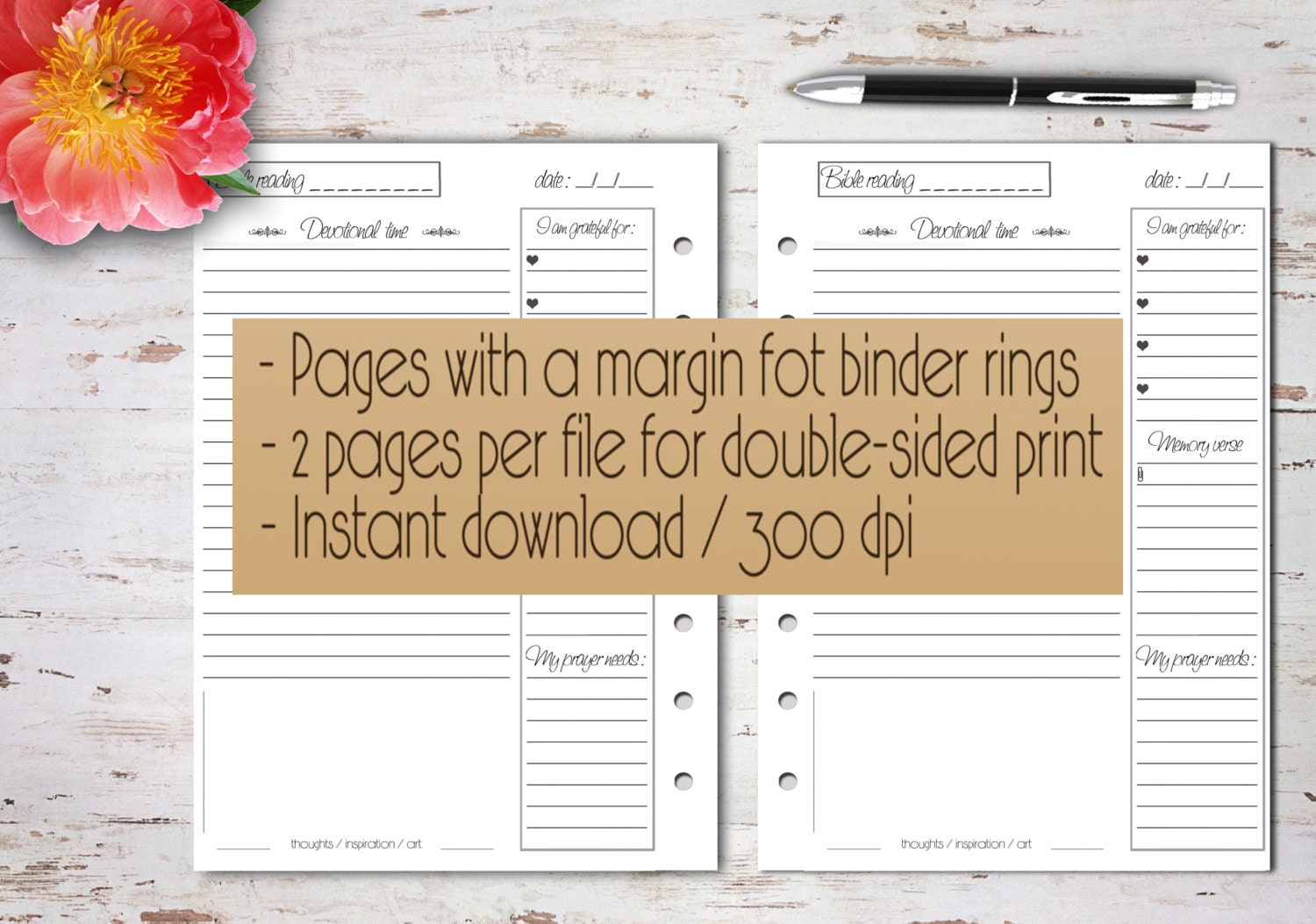 Prayer Journal Bible Study Christian Planner Daily | Etsy