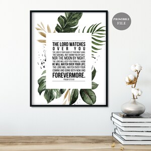 Psalm 121 Wall Art NIV, Printable Bible Verse, the Lord Watches Over ...