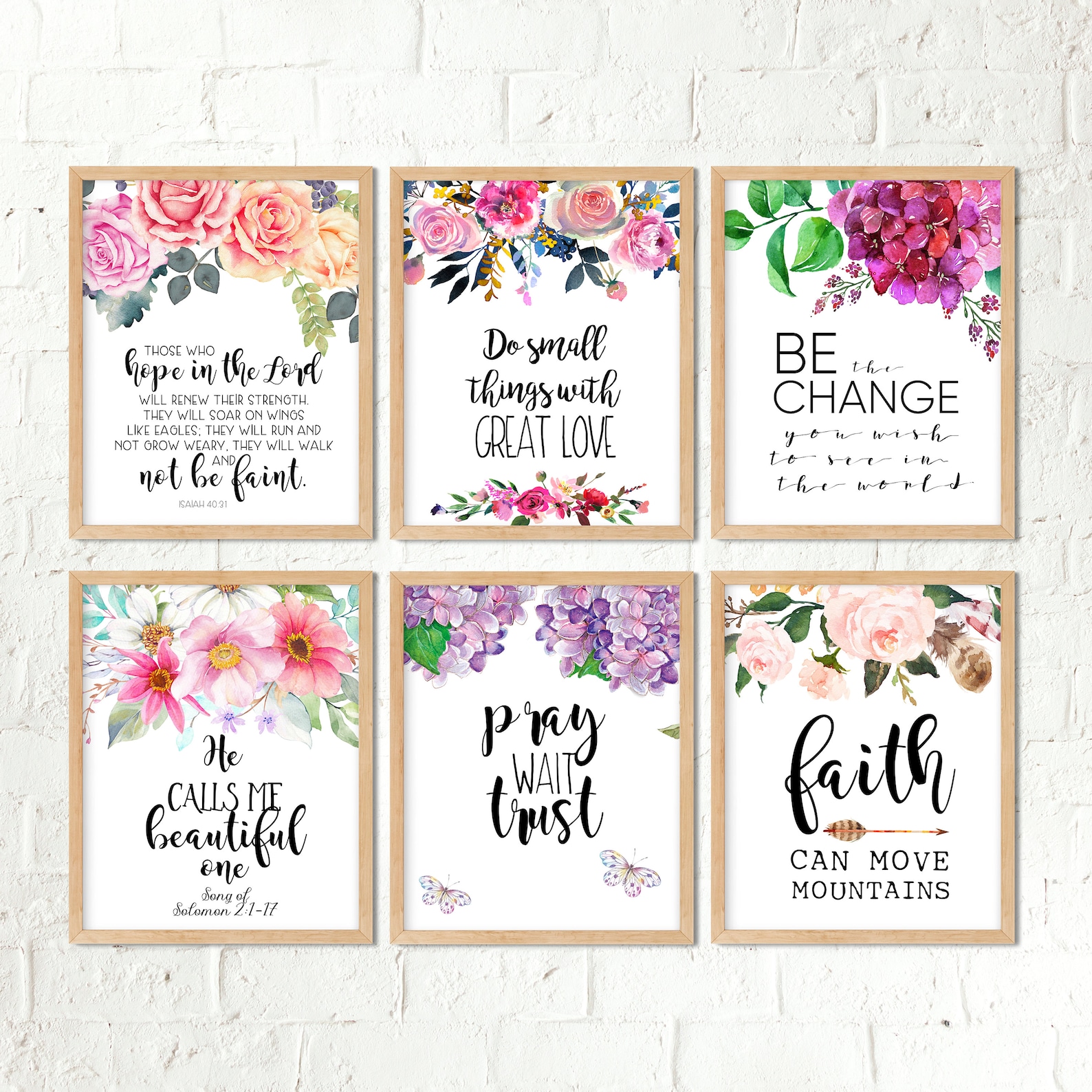 30 Bible Verse Prints Printable Wall Art Scripture Set Bible - Etsy