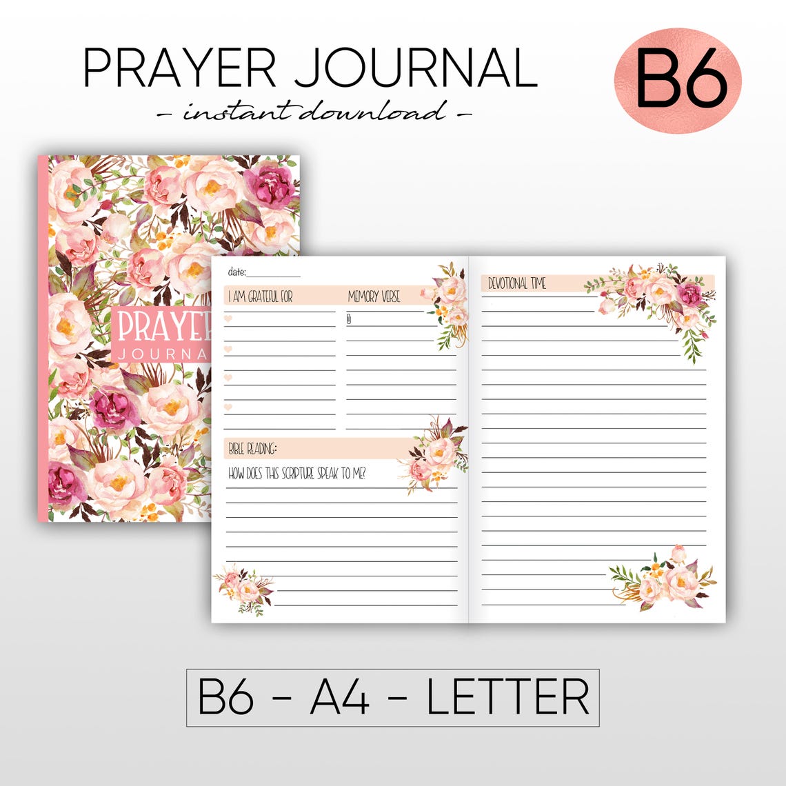 Prayer Journal Bible Study Christian Planner Christian - Etsy Ireland