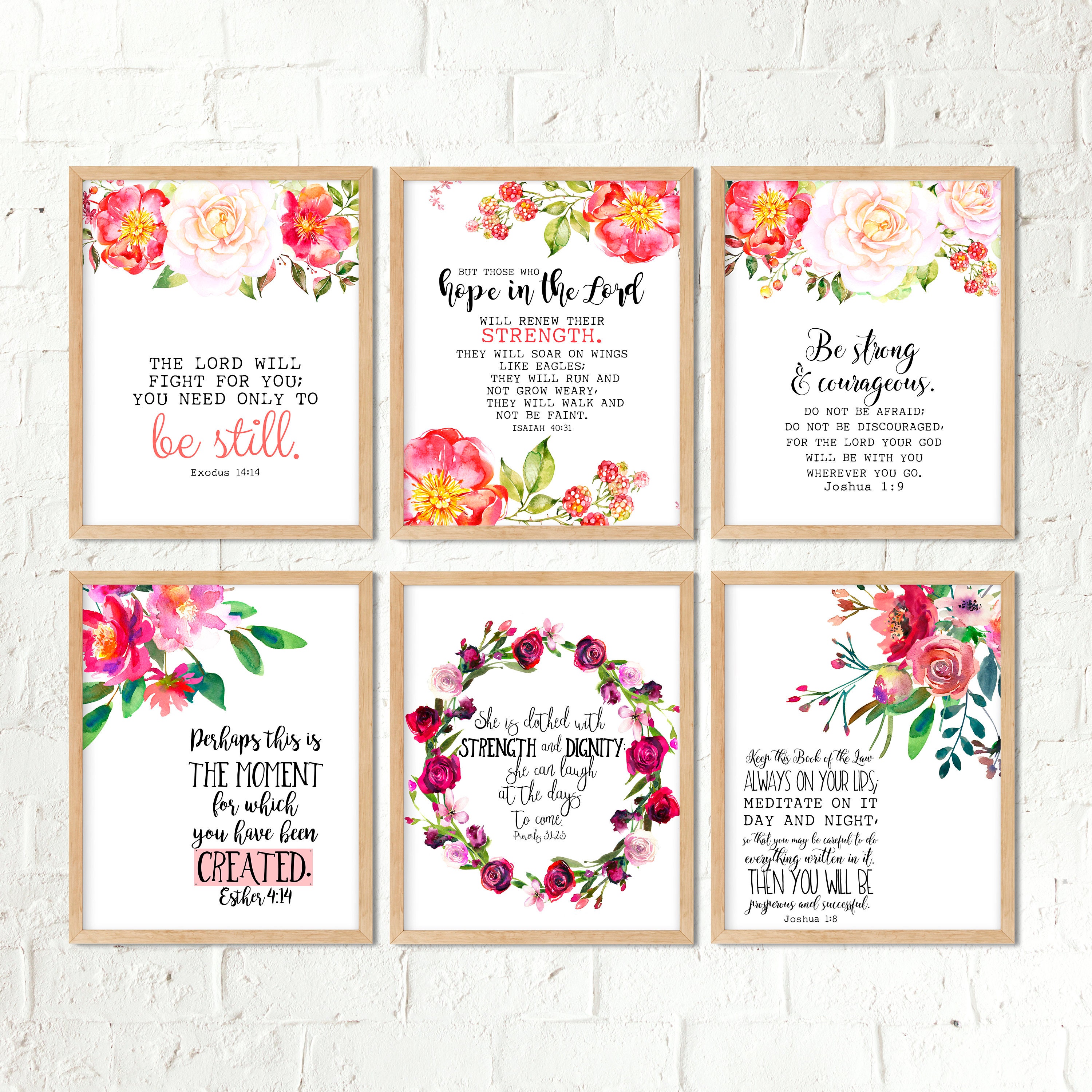 Bible Verse Wall Art Nursery Printable Quotes 30 Bible Verse | Etsy