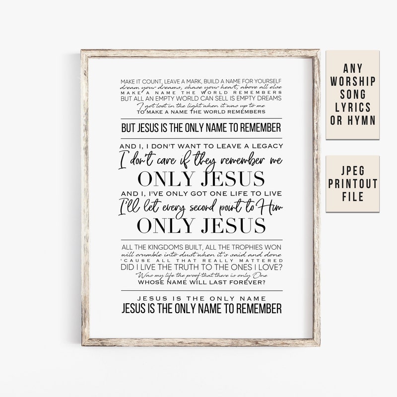 Custom Christian Song Art - Etsy