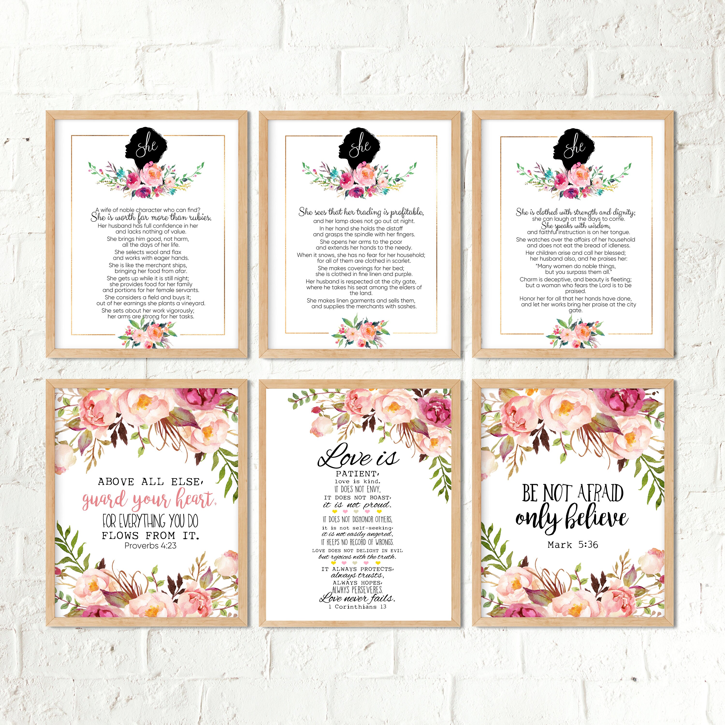 Bible Verse Wall Art Bundle, Christian Wall Art Bundle, 30 Bible Verse ...